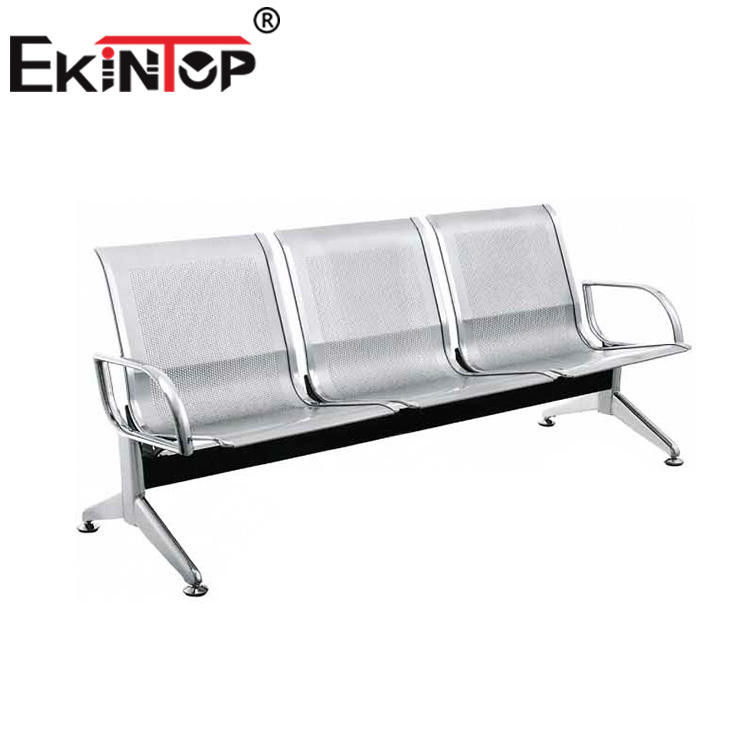 3 Seats Steel Frame Public Waiting Chair Comfortable For Bus Subway Station