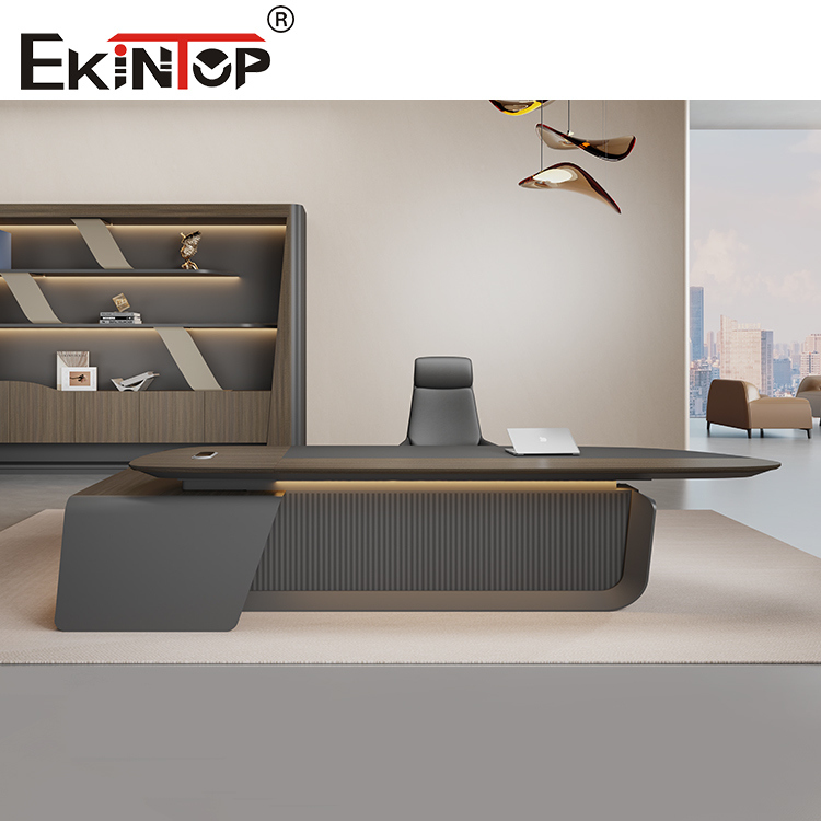 Ekintop L Shape Modular Management Boss CEO Executive Office Desk with ...