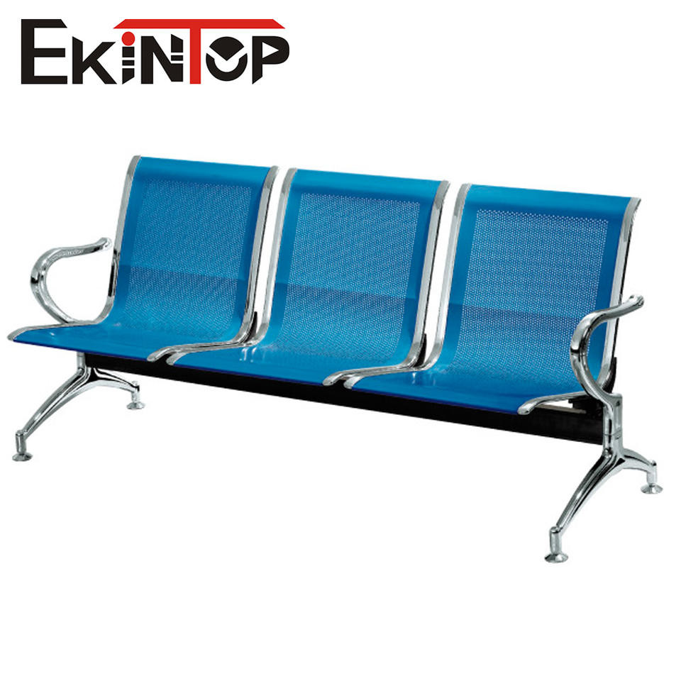 Stainless Metal Reception Chairs , 3 Seater Tandem Chair For Public ...