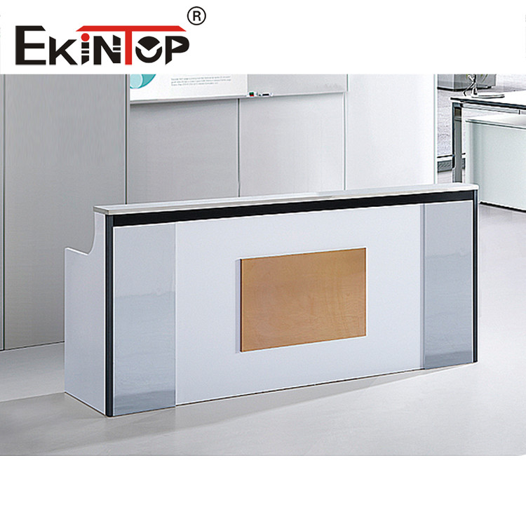 Aluminium Alloy Reception Counter Table , Office Reception Desk MDF ...