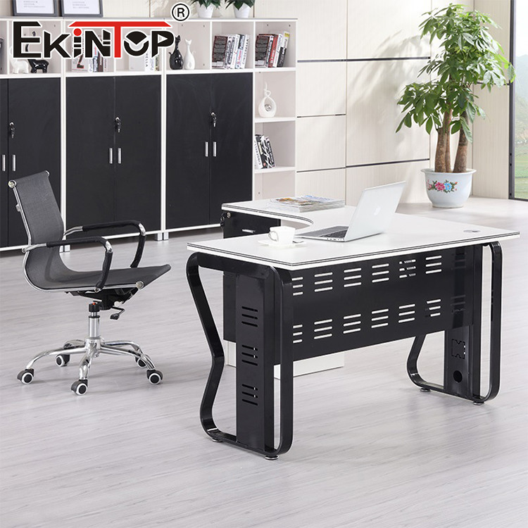 Office Desk Computer Desk Wood Corner Desk Industrial Style Employee Desk